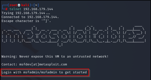 Exploiting The Telnet Vulnerability On Metasploit 2 Sneaky Bytes